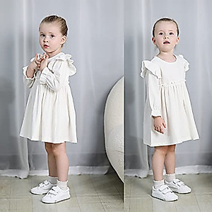 Little MISS Sassy Toddler Baby Girl Dress Long Sleeve Kids Solid Color Casual Dresses Girls Fall Winter Outfits Clothes