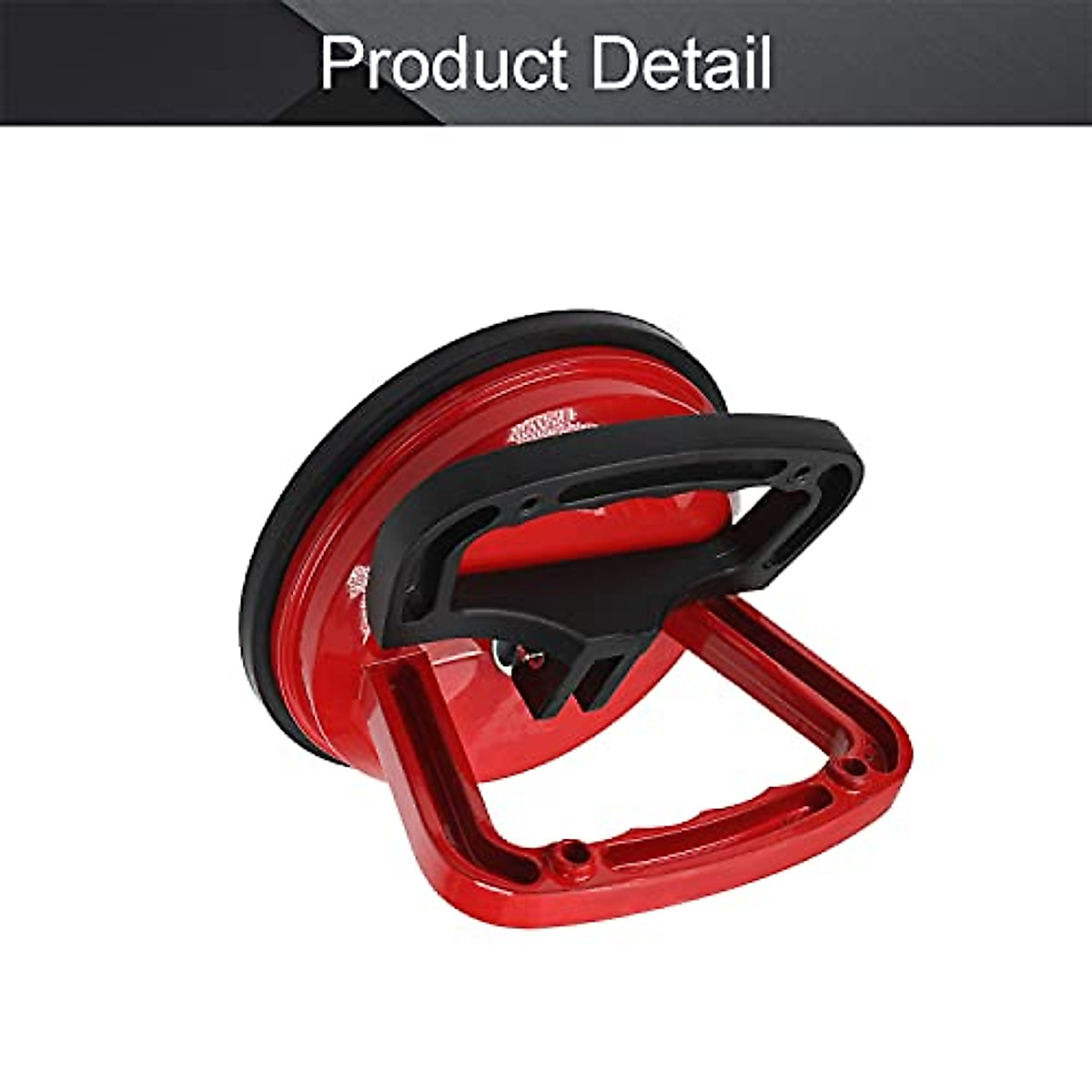 Utoolmart Vacuum Suction Cup Glass Lifter for Glass/Tiles,Dent Remover Gripper Aluminum Sucker Plate, Double Handle Locking Red
