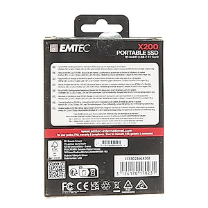 Emtec X200 Power Plus 256GB mSATA Portable Solid State Drive (SSD) - ECSSD256GX200