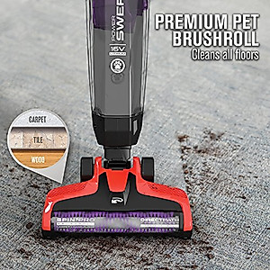 Dirt Devil Power Swerve Pet, Lightweight Cordless Stick Upright Vacuum Cleaner, For Carpet and Hard Floors, BD22052, Red
