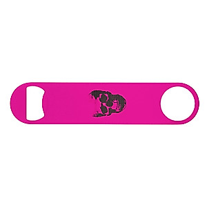 Hot Pink Skull Powder Coated Steel Bottle Opener