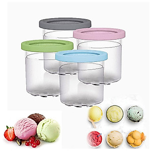 Creami Pints, for Ninja Pints,16 OZ Pint Ice Cream Containers Airtight,Reusable for NC301 NC300 NC299AM Series Ice Cream Maker