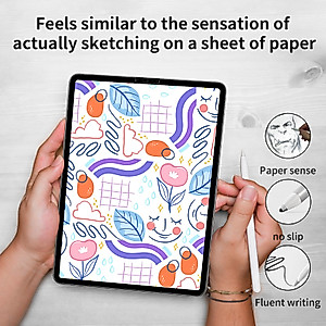 Softamm Paperfeel Magnetic Screen Protector for iPad Pro 12.9 Inch (2022/2021/2020/2018), Matte PET Film for Drawing & Writing Feel Like on Paper(Thin/Responsive/Detachable/Reusable)