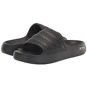 adidas Originals Women's Adilette Slide Sandal, Core Black/Cloud White/Core Black (Ayoon), 6