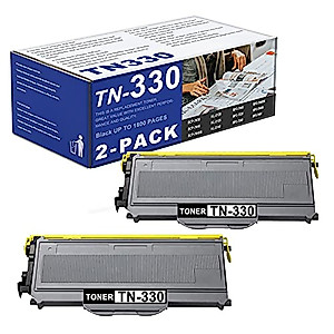 TN-330 TN330 (2 Pack Black) Toner Cartridge Replacement for Brother MFC-7040 7320 7340 7345DN 7345N 7440 7440N 7840 7840W DCP-7030 7040 7045N HL-2120 2125 2140 2150 2150N 2170 2170W Printer.