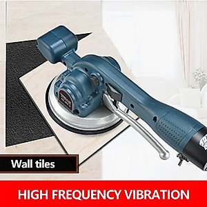 Tile Paving Machine,HandHeld Tile Automatic Leveling Machine Vibrator Tiler Professional Tiling Tool Suction Cup Adjustable Construction 12000r/min Suction Cup