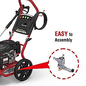 AR High Pressure Washer Pump 2400 PSI RMW22G24-EZ -SX, Vertical 7/8" Shaft Power Washer Replacement Pump Head with Easy Start Valve by ANNOVI REVERBERI