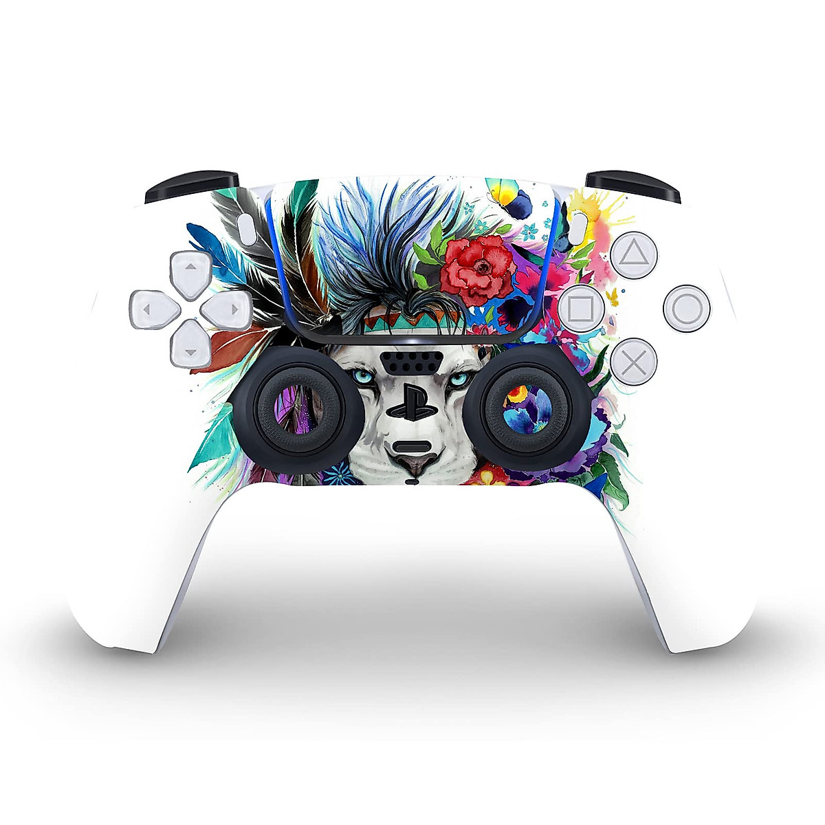 Head Case Designs Officially Licensed Pixie Cold King Of The Lions Art Mix Vinyl Faceplate Sticker Gaming Skin Decal Compatible With Sony PlayStation 5 PS5 Disc Edition Console & DualSense Controller