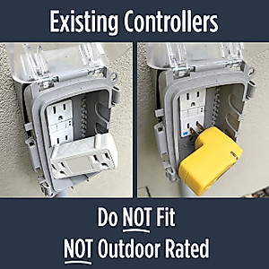 ThermaCord 120v Heat Cable Controller, Weatherproof Outdoor Thermostat, Energy-Saving, Turns Heat Cable On and Off Automatically, UL-Certified, Industrial Grade, Fits Outdoor Outlets, 16” Long
