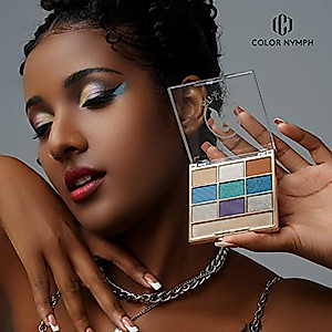 Makeup Kit for Teen Girls,Color Nymph Girls Makeup Kits For Teens With The Retro Style Train Case Included Eyeshadow Palette Blushes Bronzer Highlighter Lipstick Brushes Mirror