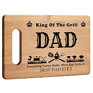 Grill Grilling Gifts for Dad, BBQ Cutting Board, King Of The Grill, Father's Day Gifts For Dad, Best Dad Ever Gift For Father