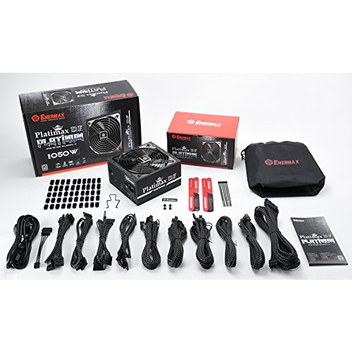Enermax Platimax D.F. 80 PLUS Platinum Certified Full Modular 1050W Power Supply with Amazing DFR Technolohy and D.F. switch, Individual Sleeved Cable, 10 years Warranty , EPF1050EWT