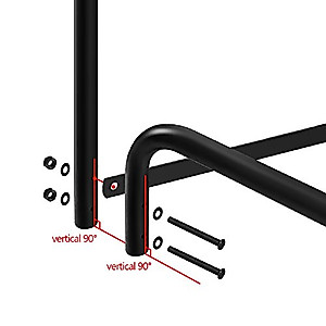 Amagabeli 8 ft Outdoor Fire Wood Log Rack for Fireplace Heavy Duty Firewood Pile Storage Racks for Patio Deck Metal Log Holder Stand Tubular Steel Wood Stacker Outside Tools Accessories Black