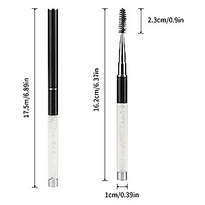 G2PLUS 3PCS Eyelash Brushes with Cap, Eye brow Brush, Eyelash Mascara Brushes Wands Applicator Makeup Tools for Travel