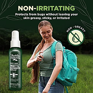 Deet-Free Insect & Mosquito Repellent 8oz – Nice Smelling Insect Repellent with Lemongrass Oil Safe for Pets and Kids – Bug Spray Against Mosquitoes, Gnats, Black Flies, No-See-ums, and Other Insect