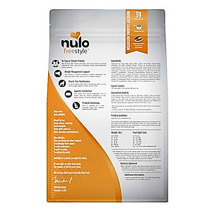 Nulo Freestyle Adult Trim Formula Grain-Free Weight Management Dry Kibble Dog Food With Healthy Digestive Aid BC30 Probiotic and L-Carnitine, Cod & Lentils, 6 Pound Bag