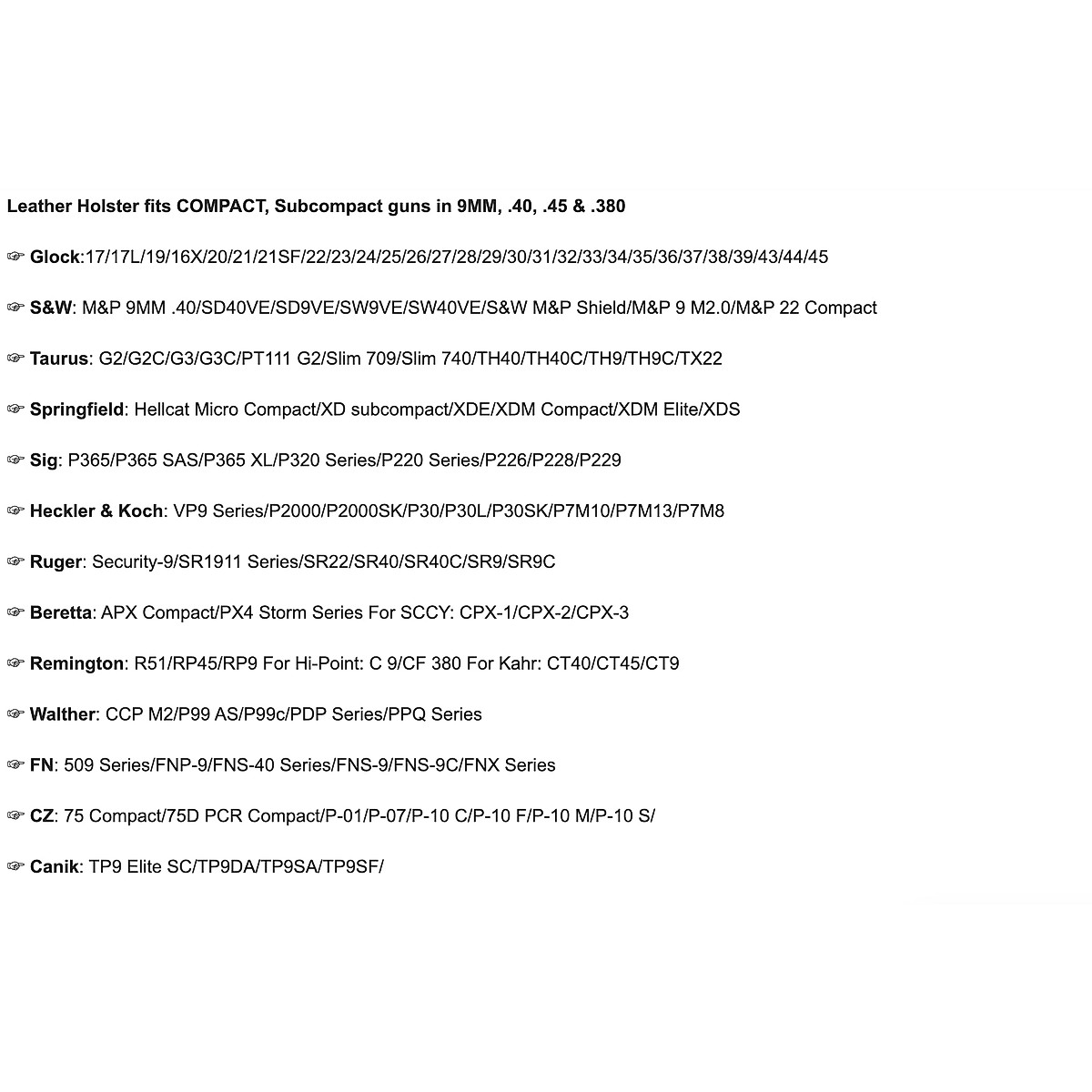 JJNUSA Leather IWB Holster, Genuine Leather Gun Holster for Glock 19 42 43X, Ruger LCP LC9S Security 9 Max 9, Taurus G2 G2C G3C GX4, Springfield Hellcat XD, Sig P365 P320, M&P Fits Most 9mm Flower