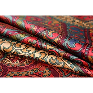 Eikei Boho Paisley Print Luxury Duvet Quilt Cover and Shams 3pc Bedding Set Bohemian Damask Medallion 350TC Egyptian Cotton Sateen (King)