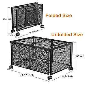 TOPCHASE Toy Box, Toy Storage Organizer 70L with Wheels and Lids, Collapsible Sturdy Metal Toy Chest for Stuffed Animal Storage, Kids Toy and Dog Toy, Black Toy Storage Bin for girls and boys, 1 Pack