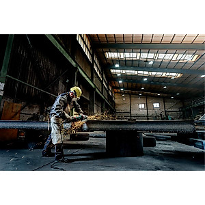 Metabo - 9" Angle Grinder - 6, 600 Rpm - 15.0 Amp W/Lock-On Trigger (606467420 24-230 MVT), Professional Angle Grinders, Black