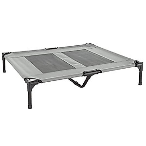 PETMAKER Elevated Dog Bed – 36x29.75 Portable Bed for Pets with Non-Slip Feet – Indoor/Outdoor Dog Cot or Puppy Bed for Pets up to 80lbs Large (Gray)