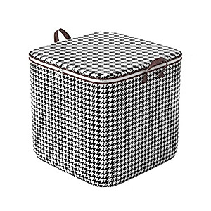 Large Storage Bags with Durable Handles, Clothes Storage Box Bins Foldable Closet Organizer Wardrobe Sorting Containers Thick Fabric for Clothing,Blanket,Comforters,Bed Sheets,Pillows,Toys (#3 S-15*19*19in)