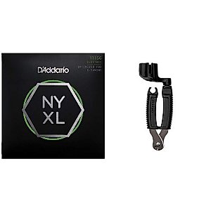 D'Addario NYXL1156 Electric Guitar Strings, Medium Top/Extra-Heavy Bottom, 11-56 and Pro-Winder String Cutter Bundle