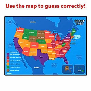 Skillmatics Board Game - Scout It Out 50 States, Guessing & Trivia Game for Families, Educational Toys, Card Games for Kids, Teens and Adults, Gifts for Boys and Girls Ages 7, 8, 9 and Up