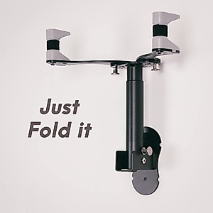 CyclingDeal Bike Wall Mount Rack - Adjustable, Extendable & Foldable - Indoor Storage Horizontal Cycling Hook Hanger Organiser - Safe & Secure for MTB, Road Bicycles in Garage or Home - Pack of 2