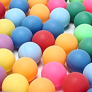 meizhouer Colored Ping Pong Balls: 50 or 100 Pack 40mm 2.4g Entertainment Table Tennis Balls Mixed Colors for Game and Advertising
