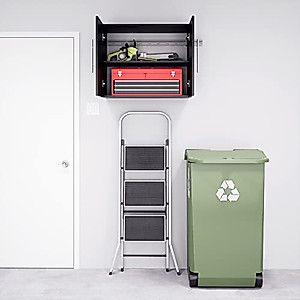 Prepac HangUps Upper Storage Cabinet - Elegant and Spacious Wall Cabinets to Maximize Your Storage, 36" Size, Classic Black Finish