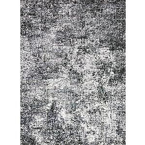 Area Rug Living Room Rugs - 8x10 Large Soft Indoor Neutral Modern Abstract Low Pile Washable Rug Carpet for Bedroom Dining Room Farmhouse Home Office - Grey