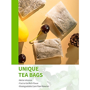 TeeLux Mint Iced Green Tea Bags, Green Tea with Peppermint, Spearmint, and Lemongrass, Family Size Refreshing Iced Tea, 30 Count