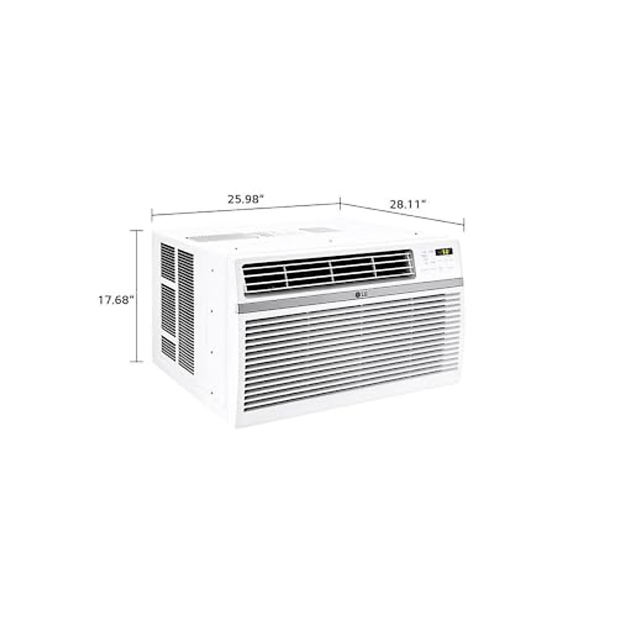 LG 18,000 BTU Window Air Conditioner, 230/208V, Cools 1,000 Sq.Ft. (25' x 40' Room Size), Quiet Operation, Electronic Control with Remote, 3 Cooling & Fan Speeds, Auto Restart, White