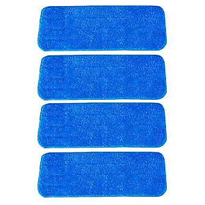 4 Pack Microfiber Spray Mop Replacement Heads for Wet/Dry Cleaning Compatible with Bona & Other Flat Mops, 18"x5.5" Reusable Refills for Home & Commercial Use