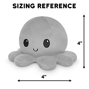 TeeTurtle - The Original Reversible Octopus Plushie - Starry Eyes - Cute Sensory Fidget Stuffed Animals That Show Your Mood