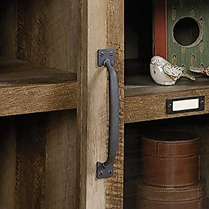 Sauder Dakota Pass Entertainment/Fireplace Credenza, For TV's up to 60", Craftsman Oak finish