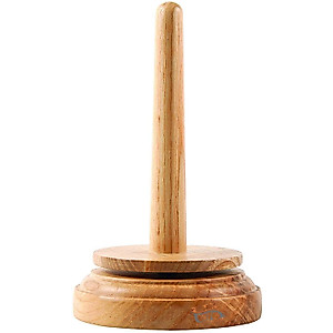 Unique Arts Wooden Yarn Holder for Knitting | Wooden Spinning Yarn & Thread Holder | Wood Yarn Holder with Twirling Mechanism Classic.