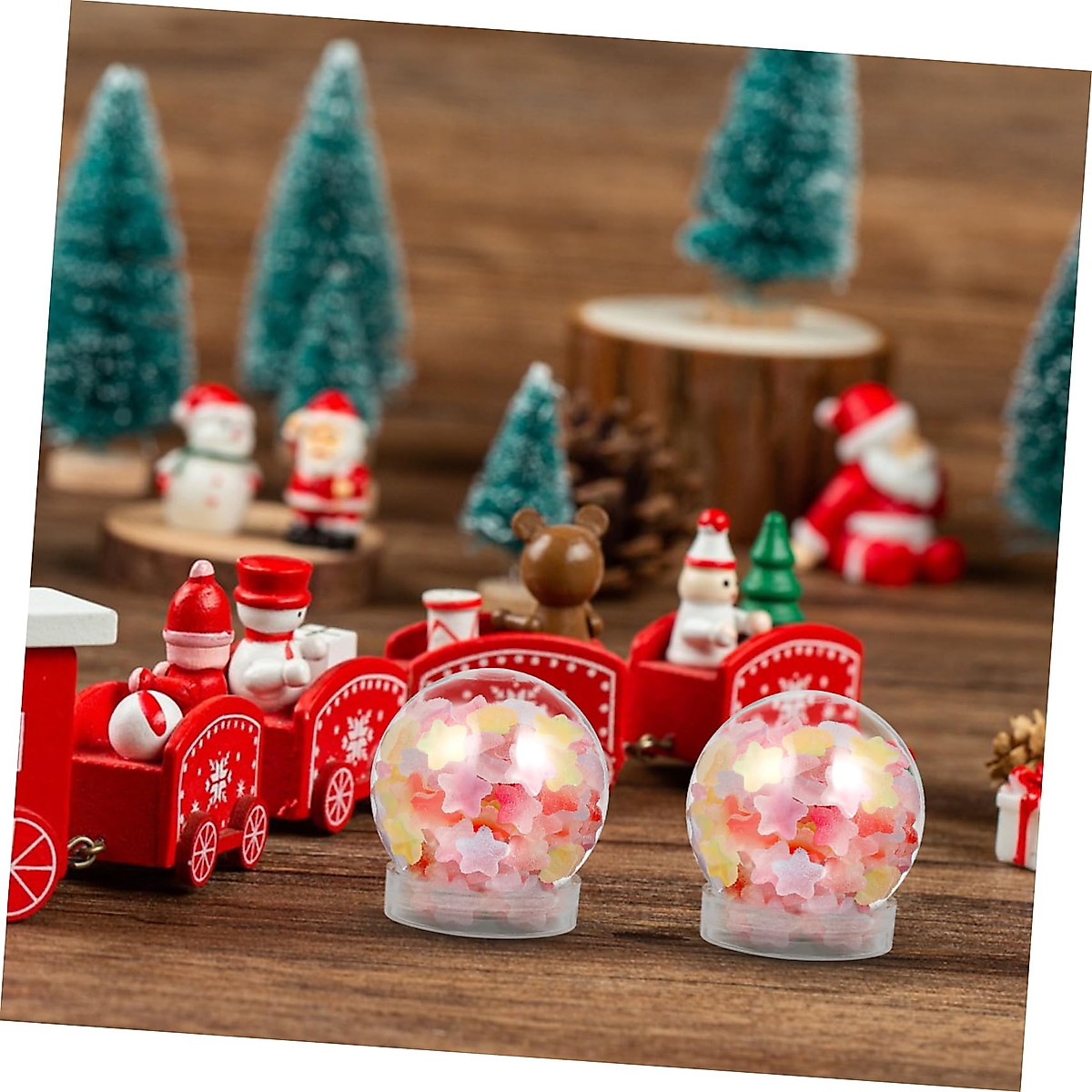 Plastic Snow Globe 10pcs DIY Snow Globe Water Globe Clear Plastic Ball with Screw Off Cap Fillable Water Globe Cookies Candy Jar for DIY Crafts Christmas Home Decoration