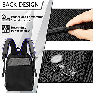 Dotpraise Heavy Duty Mesh Backpack, Lightweight See Through College Student Backpack with Comfort Padded Straps for Commuting, Swimming, Work, Travel, Outdoor Sport