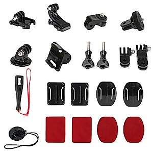 Universal Action Camera Accessory Kit for GoPro Hero 11 10 9 8 7 6 5 Blcak Go pro Max Insta360 One R/X2/X3 DJI OSMO Action 2 3 AKASO Sony APEMAN Sports Cam, Helmet Base Adhesive Tripod Adapter Mount