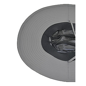 MOUNTFOOTPRINT Wide Brim Waterproof Bucket hat Sun Protection Fishing hat rain Hats Summer Unisex Water Resistant (Dark Gray)