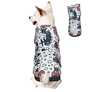 Vikings Dragon Dog Hoodies, Pet Clothes Costumes, Cute Cartoon Pets Wear Hoodie Sweatshirt Outfit for Dogs Cats Outdoor (Large)