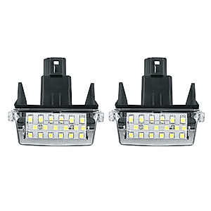 Gempro 2Pcs LED License Plate Light Lamp Assemly for Toyota Camry Yaris Highlander Prius C Avalon, Powered by 18SMD Xenon White LED Lights