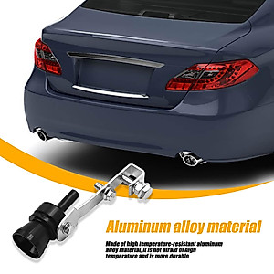 Sodcay 2 PCS Car Modification Sound Wave Imitator, Exhaust Pipe Sounders, Turbo Sound Whistle Simulator, Fit for Truck, Motorcycle, Cars, Dirt Bike and Scooter (Black)