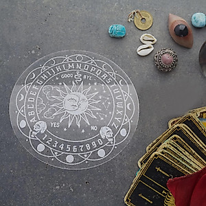 OSALADI 3pcs Pendulum Dashboard Divination Board Centerpiece Desktop Divination Board Divination Board Decorative Dowsing Divination Board Desktop Decor Divination Prop Tool Letter Acrylic