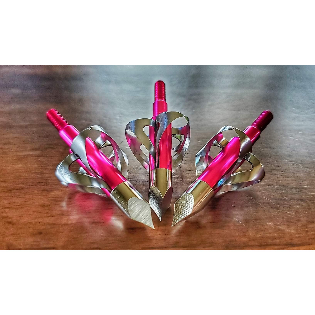 Flying Arrow Archery T3100-P Authentic Patented Toxic Broadhead Blade, Pink, 100-Grain, 3 Pack