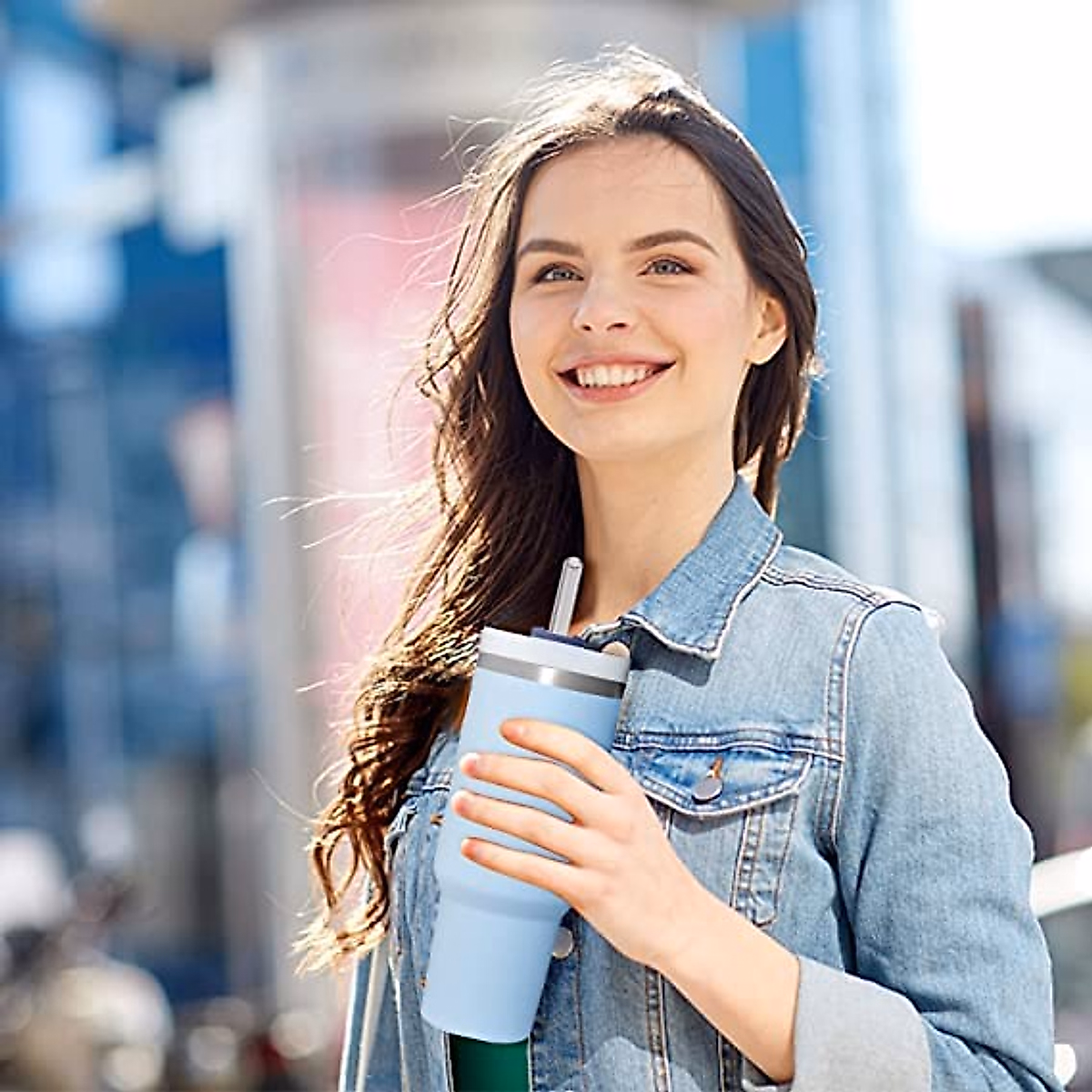 RaepperHan 6 Pack Reusable Replacement Straws for Stanley 40 oz Adventure Tumbler, Plastic Straws with Cleaning Brush, Compatible with Stanley 40oz Cup Water Jug (6* Plastic Straws for 40 oz), RH012