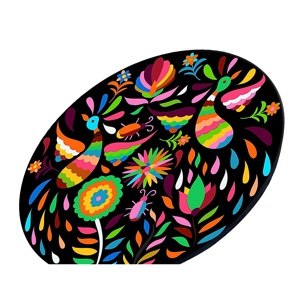 HASTA LA RAIZ | Mexican Handmade Cheese Board covered with resin. Ideal for Charcuterie Platter & Serving Tray. Model: Multicolored Tenango.