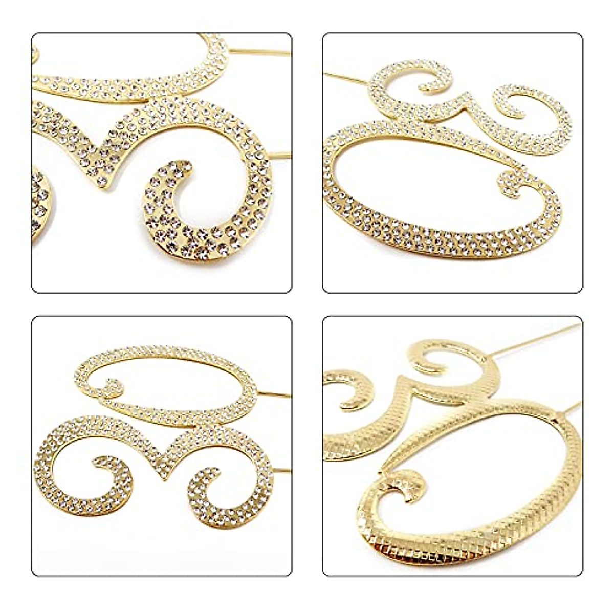 Honbay 30 Cake Topper Sparkly Crystal Rhinestones Cake Topper Cake Decoration for 30th Birthday Party or or 30th Wedding Anniversary (Gold)